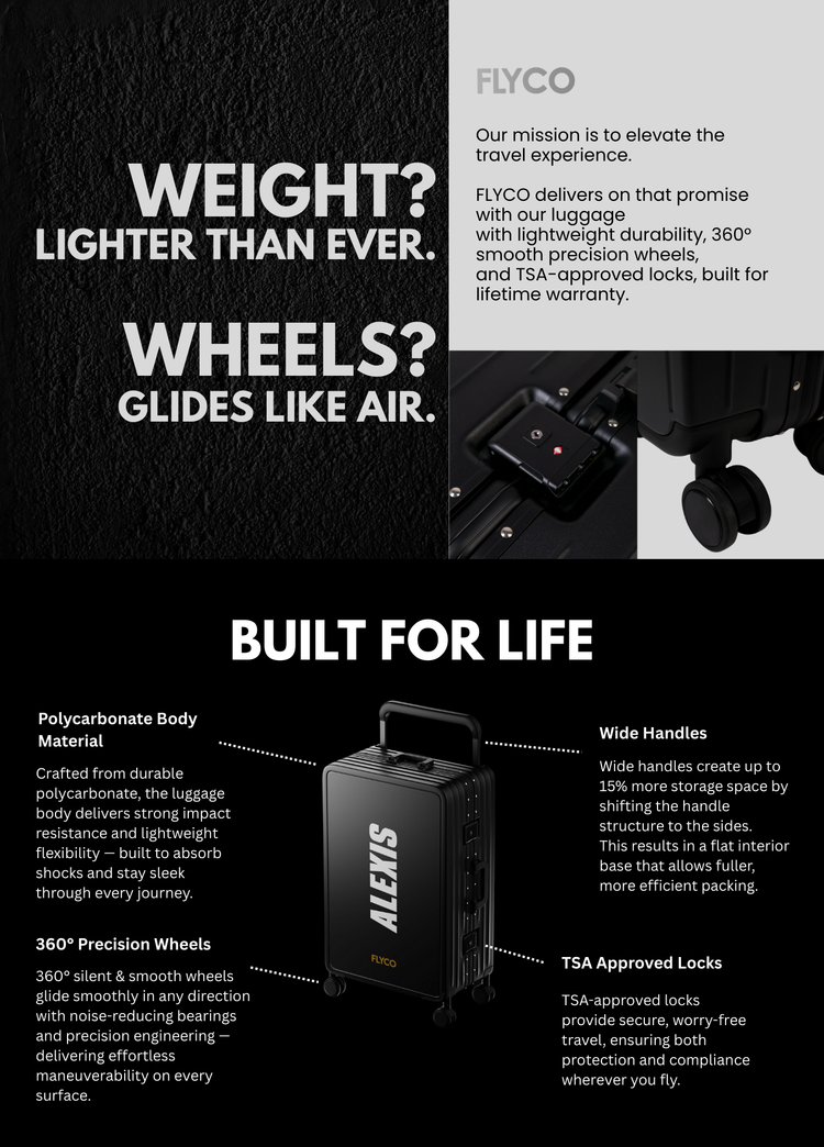 World's First Luggage Personalization for Travel – FLYCO Singapore